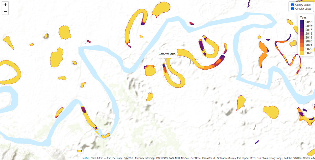 Identifying oxbow lakes from satellite data | Joost van Dalen